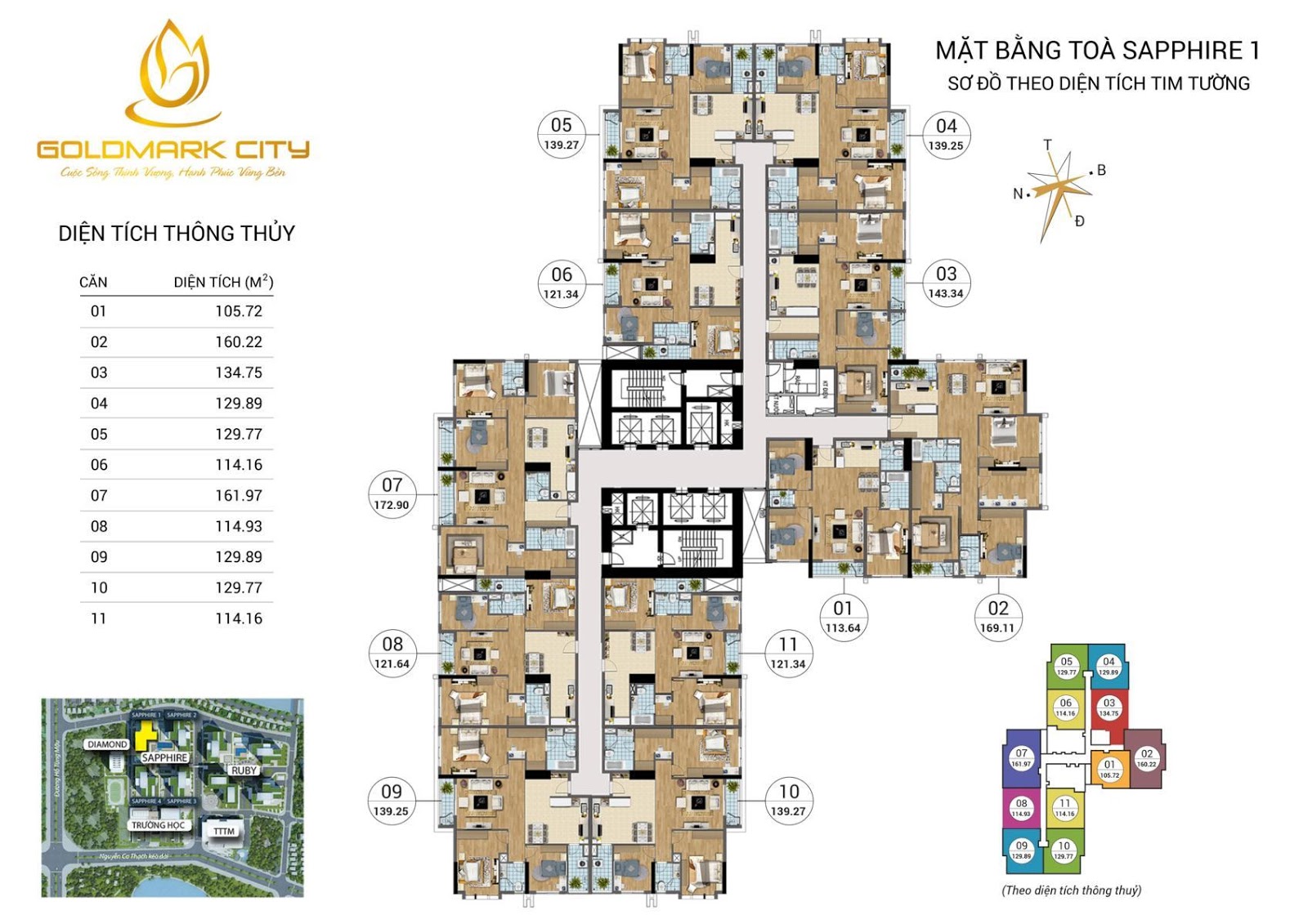 Mặt bằng toà s4 goldmark city